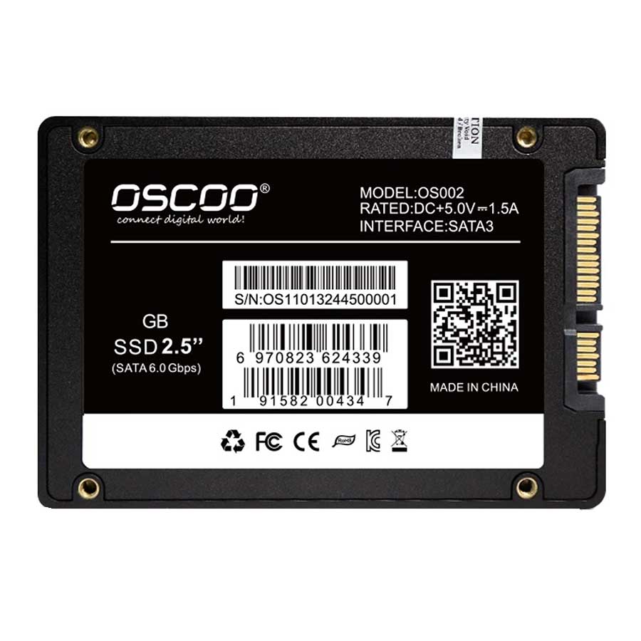 قیمت و خرید اس اس دی 256 گیگابایت 2.5 اینچ SATA اسکو مدل SSD-002 Black | یاس ارتباط